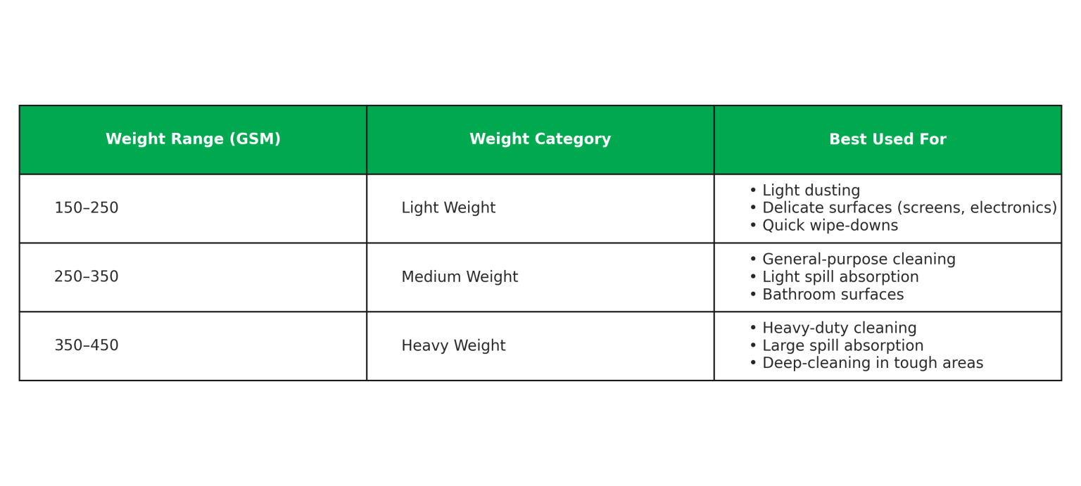Understanding the Weight of Microfiber Cleaning Cloths - Unger USA